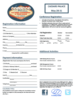 Fillable Online CAESARS PALACE May 28 31 - skateisi.com Fax Email Print ...