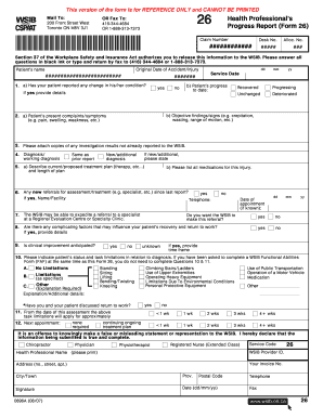 Fillable Online ibew353 Health Professional'sProgress Report (Form 26 ...
