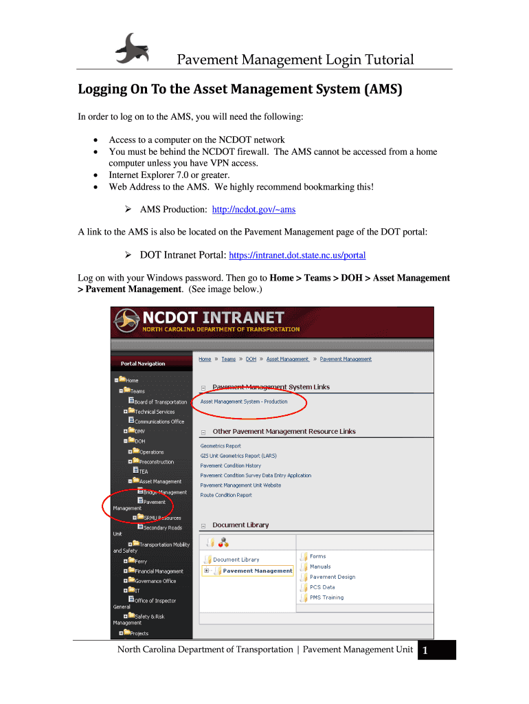 Fillable Online Pavement Management Login Tutorial Fax Email Print ...