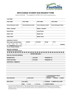 Fillable Online fchs fsd38 ab NEW/CHANGE STUDENT BUS REQUEST FORM ...