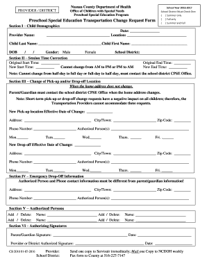 Fillable Online nassaucountyny Preschool Special Education ...