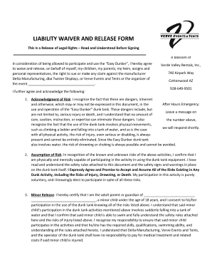 Fillable Online LIABILITY WAIVER AND RELEASE FORM - ... Fax Email Print ...