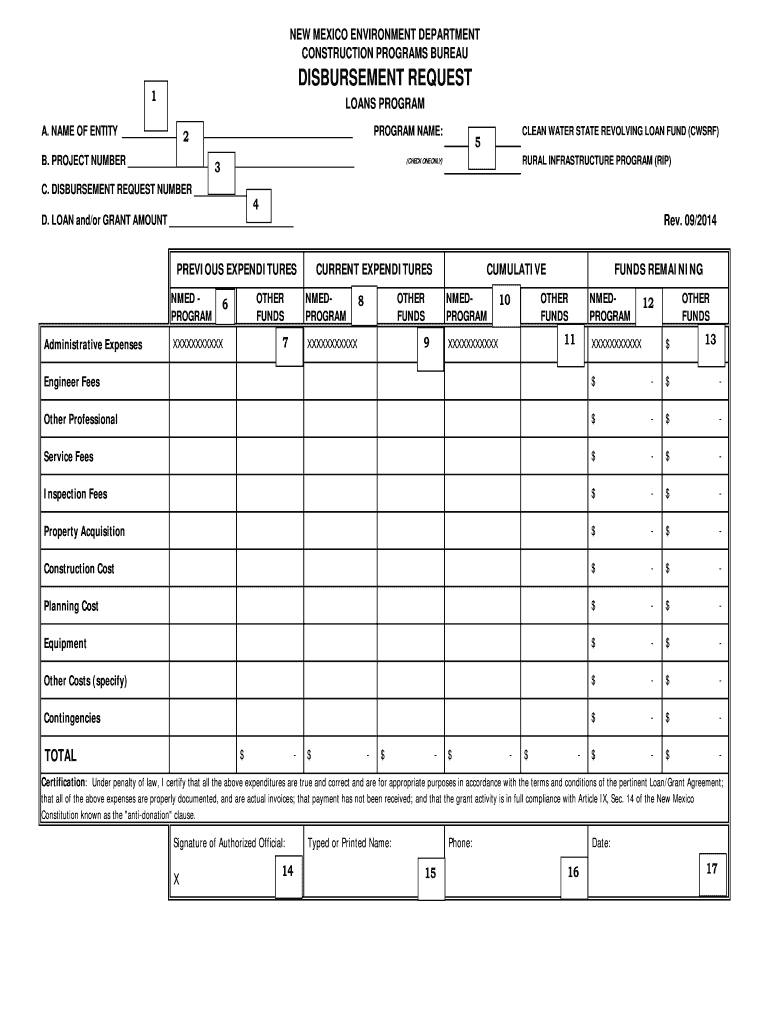 Fillable Online DISBURSEMENT REQUEST Fax Email Print - pdfFiller
