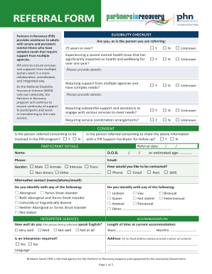 Fillable Online micahprojects org Partners in Recovery (PIR) Fax Email ...