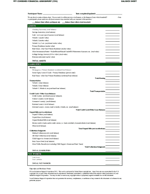 Fillable Online FFT - CFA Balance Sheet 4.12.12 4815874.xls Fax Email Print - pdfFiller