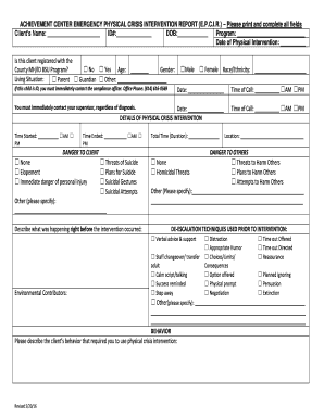 Fillable Online achievementctr ACHIEVEMENT CENTER EMERGENCY PHYSICAL ...