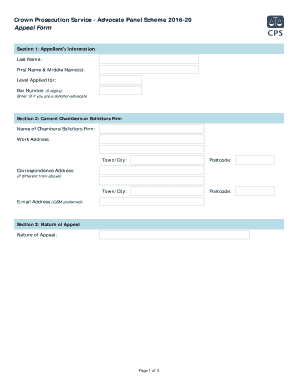 Fillable Online CPS Advocate Panels application scheme Fax Email Print - pdfFiller