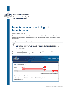 Fillable Online ImmiAccount How to login to Fax Email Print - pdfFiller