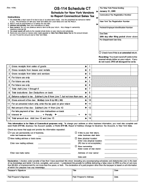 Fillable Online tax ny Form ST-809 OS-114 - tax ny Fax Email Print ...