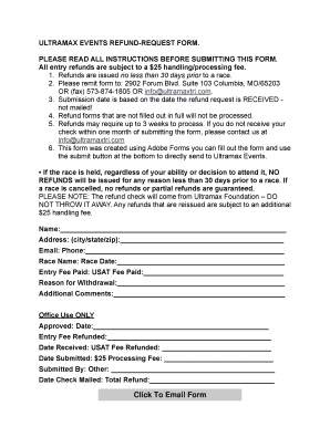 Fillable Online 2008 Refund Request Form Fax Email Print - pdfFiller