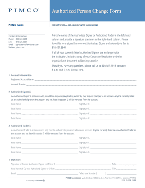 Fillable Online Authorized Person Change Form Fax Email Print - pdfFiller