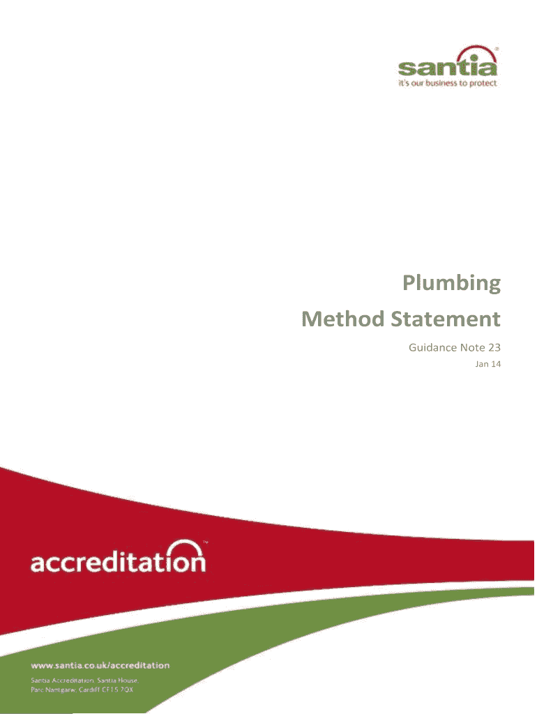 Fillable Online Plumbing Method Statement Fax Email Print - pdfFiller