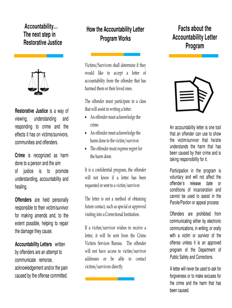 Fillable Online doc la Accountability Letter Program - doc.la.gov - doc ...