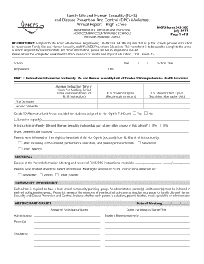 Fillable Online montgomeryschoolsmd MCPS Form 345--30B Family Life and ...