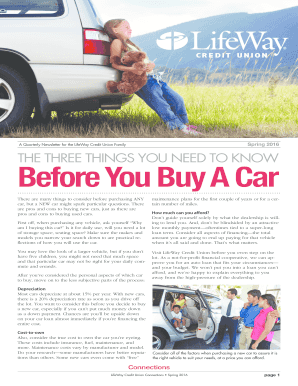 Fillable Online A Quarterly Newsletter for the LifeWay Credit Union ...