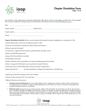 Fillable Online Chapter Dissolution Form Fax Email Print - pdfFiller