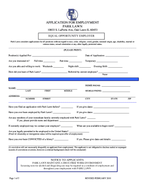 Fillable Online APPLICATION FOR EMPLOYMENT+EEO.doc Fax Email Print ...