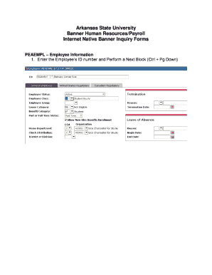 Fillable Online astate Internet Native Banner Human Resources Inquiry ...