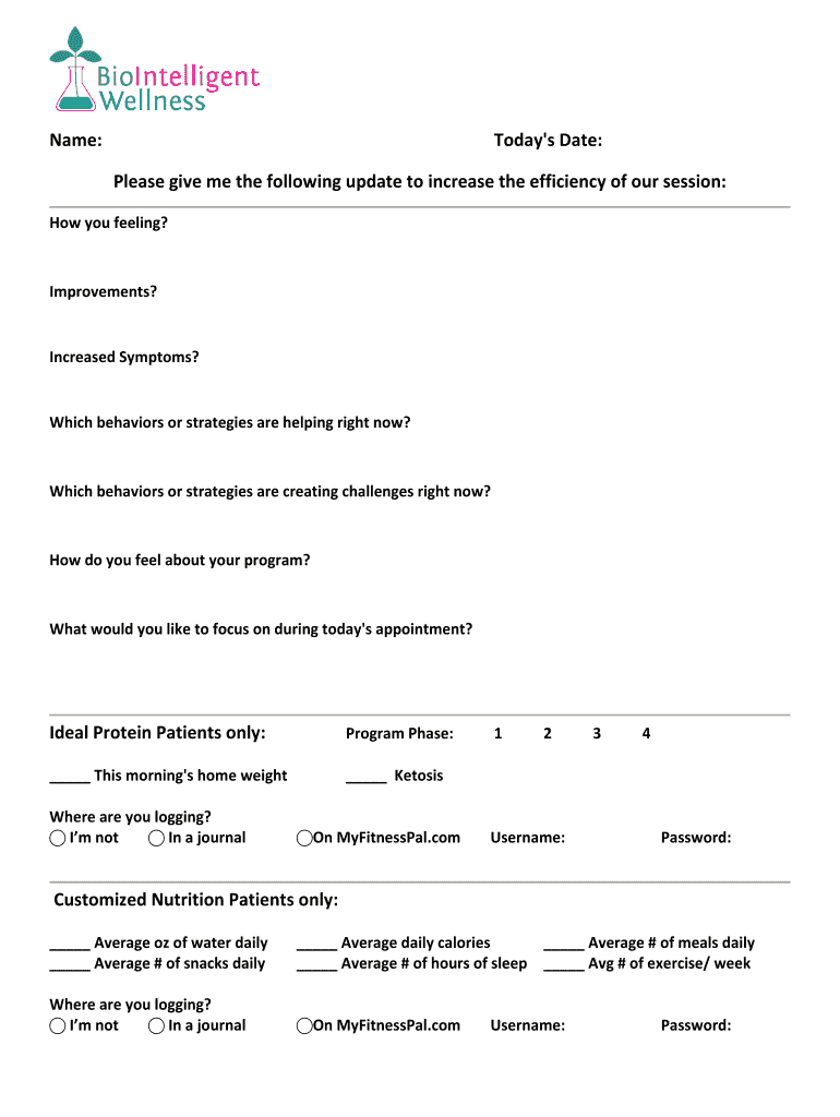 Fillable Online Today's Date: Fax Email Print - pdfFiller