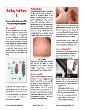 Fillable Online Bed Bug Fact Sheet Fax Email Print - pdfFiller