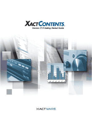 Fillable Online XactContents 27.0 Getting Started Guide. XactContents ...