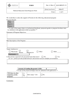 Fillable Online Medical Education Grant Requests Form Fax Email Print ...