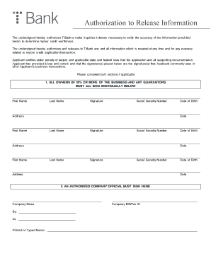 Fillable Online 12 Authorization To Release Information(JB) Fax Email Print - pdfFiller