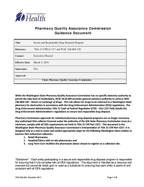 Fillable Online Secure and Responsible Drug Disposal Program Fax Email ...