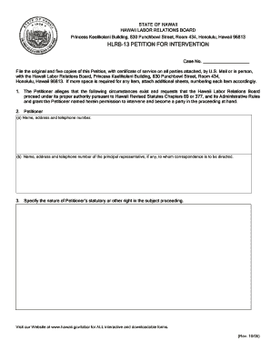 Fillable Online HLRB-13. PETITION FOR INTERVENTION Fax Email Print ...