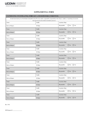 Fillable Online content research uconn SPS Responsible Personnel ...
