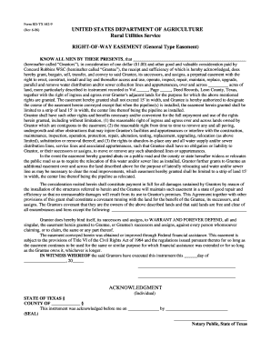 Fillable Online RIGHT-OF-WAY EASEMENT General Type Easement Fax Email ...