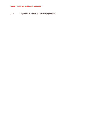 Fillable Online Appendix H Form of Operating Agreement Fax Email Print ...