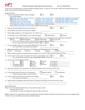 Fillable Online EM35xx Hardware Design Review Questionnaire Fax Email ...