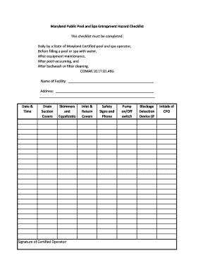 Fillable Online montgomerycountymd Pool and Spa Entrapment Hazard ...