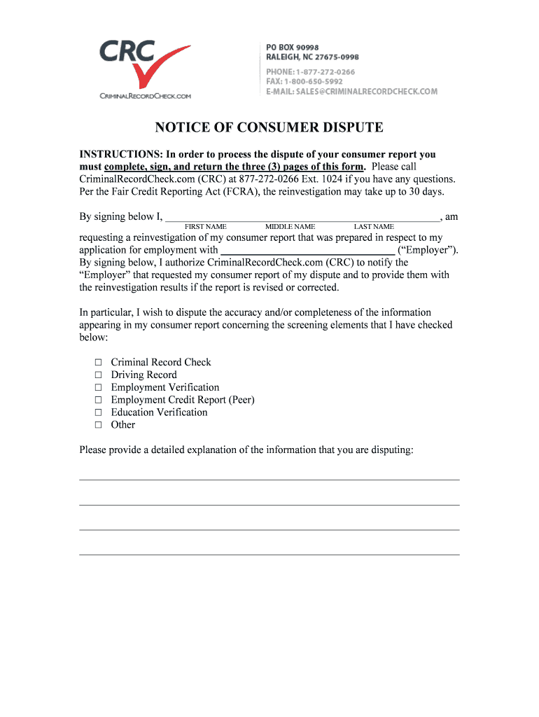 Fillable Online Dear Consumer, Fax Email Print - pdfFiller