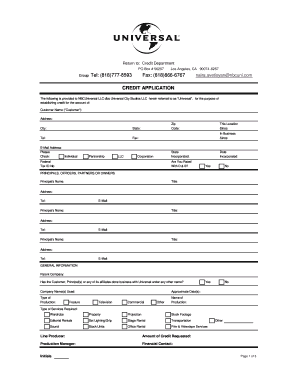 Fillable Online Return to: Credit Department Fax Email Print - pdfFiller