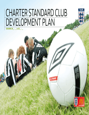 Fillable Online FA Charter Standard Club Development Plan Fax Email ...