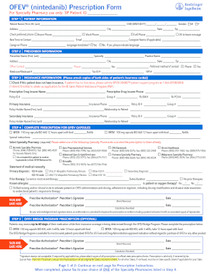 Ofev Prescription Form - Fill Online, Printable, Fillable, Blank ...
