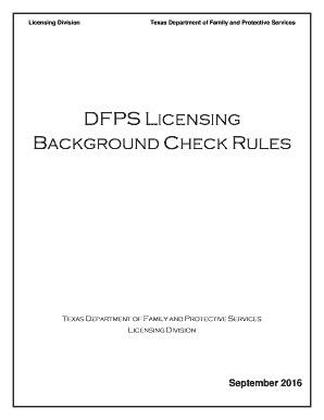 Fillable Online DFPS LICENSING Fax Email Print - pdfFiller