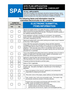 Fillable Online ELECTRONIC SUBMITTAL CHECKLIST Fax Email Print - pdfFiller