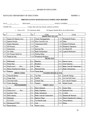 Fillable Online education ky A Inspection Fax Email Print - pdfFiller