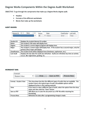 Fillable Online Degree Works Components Within the Degree Audit ...