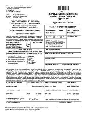Fillable Online dli mn Licensing / Residential - dli mn Fax Email Print ...