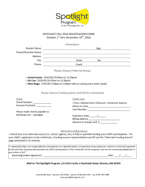 Fillable Online On Cue Fall 2011 Registration Form Fax Email Print ...