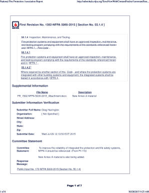 Fillable Online nfpa First Revisions Report - NFPA - nfpa Fax Email ...