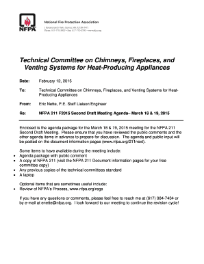 Fillable Online nfpa Technical Committee on Chimneys, Fireplaces, and ...