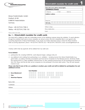 Fillable Online Exhibitors' ORDER FORMS Issue 2014/2015. No. 1 Direct ...