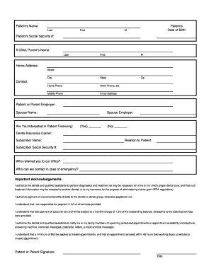 Fillable Online Patient's Name: Fax Email Print - pdfFiller