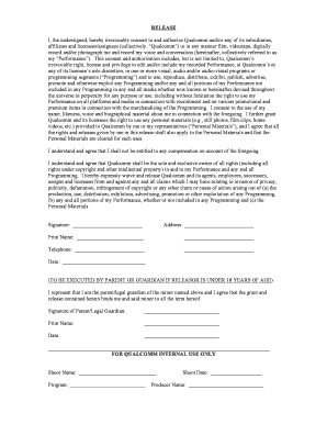 Fillable Online PERSONAL RELEASE Form Qualcomm.doc Fax Email Print ...