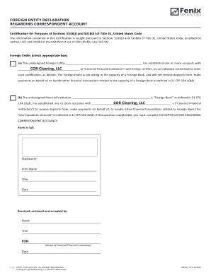 Fillable Online 4 FEDCA - Foreign Entity Declaration - Fenix Securities ...